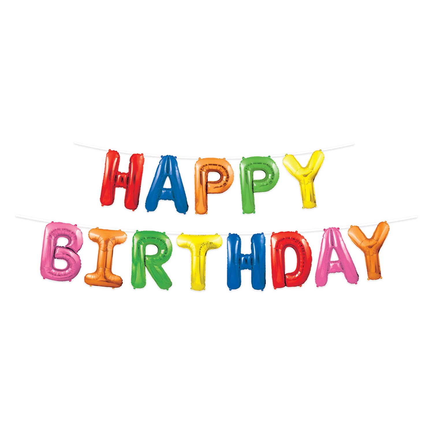 Multicolor Happy Birthday Balloon Streamer
