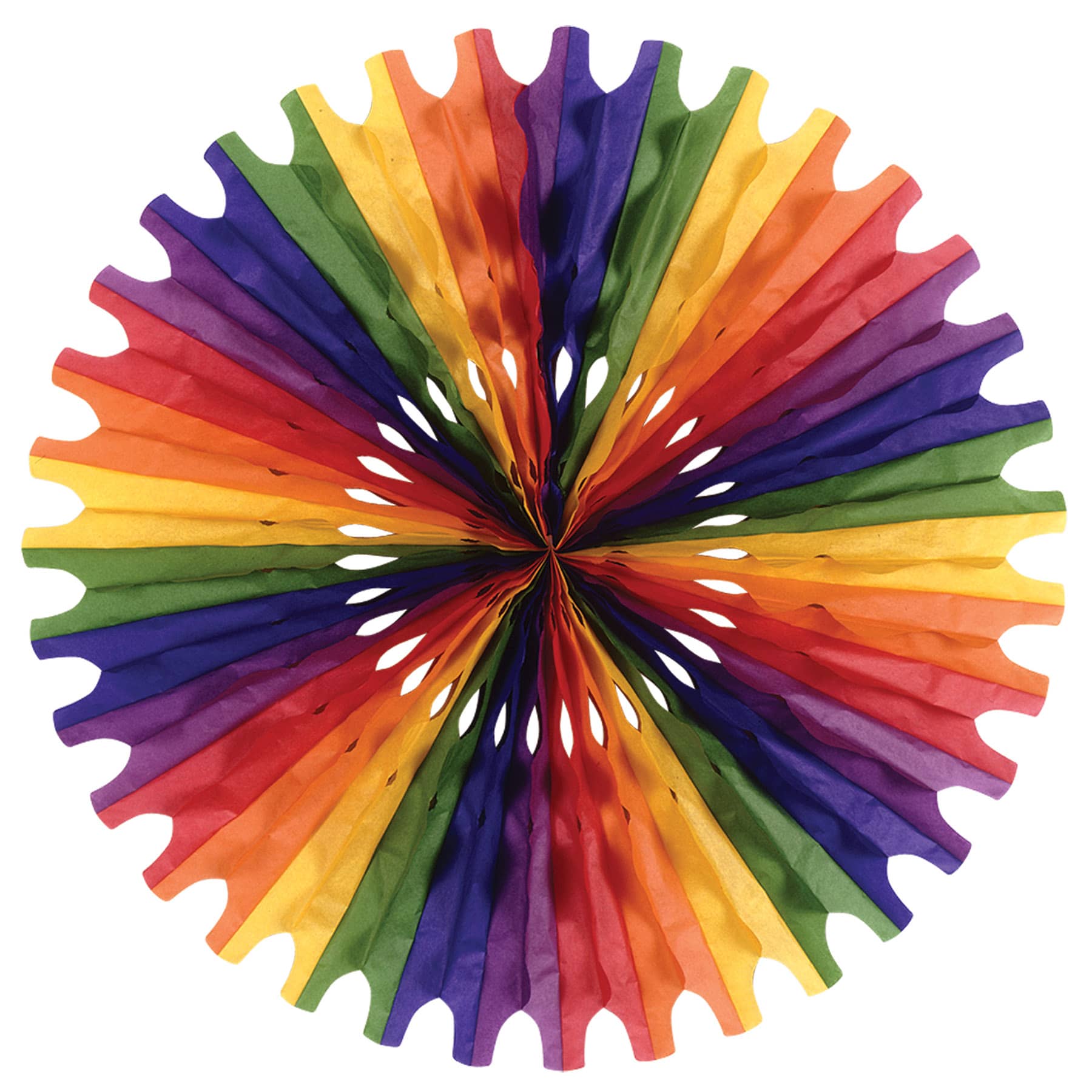 Rainbow Tissue Fan