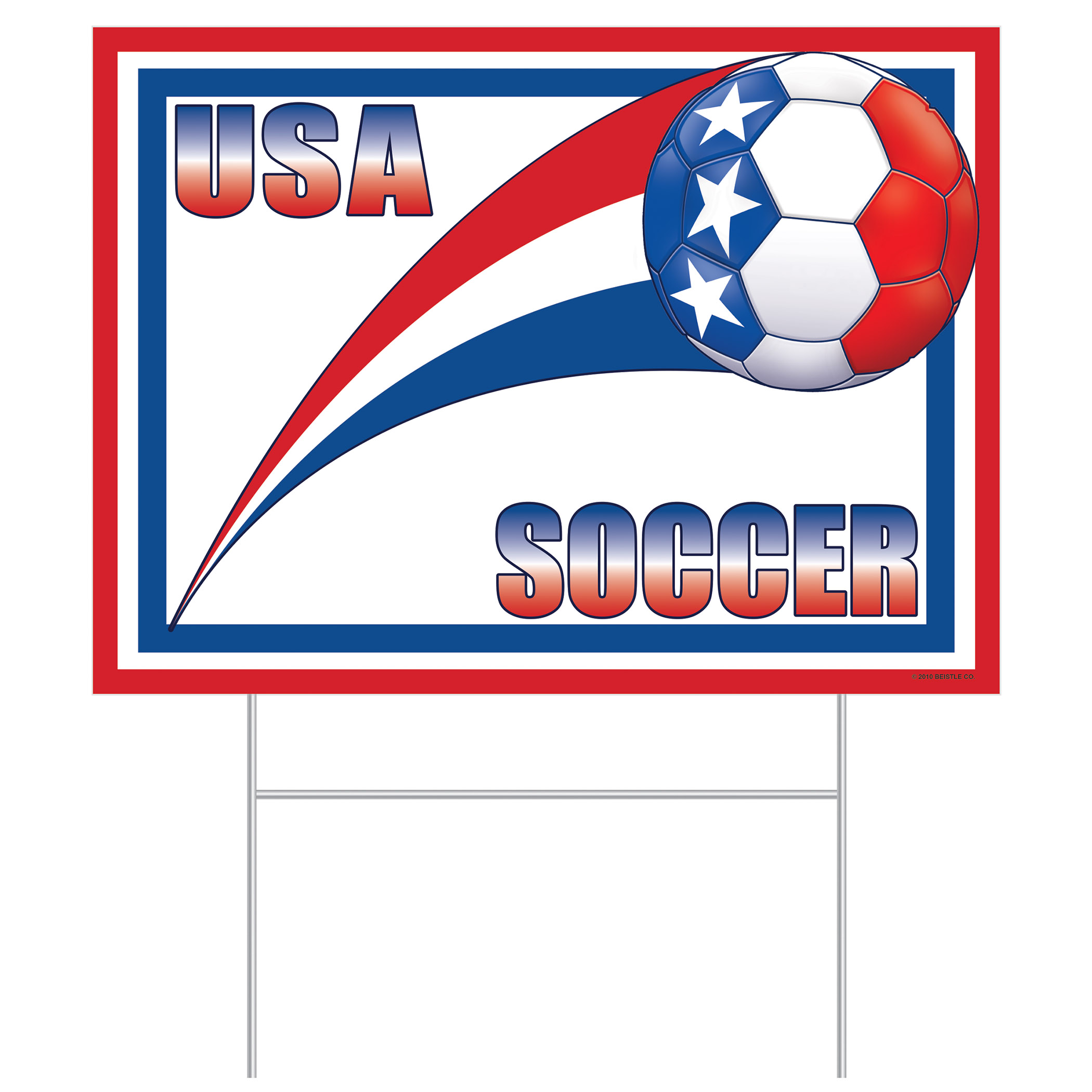 Plastic Soccer Yard Sign - United States