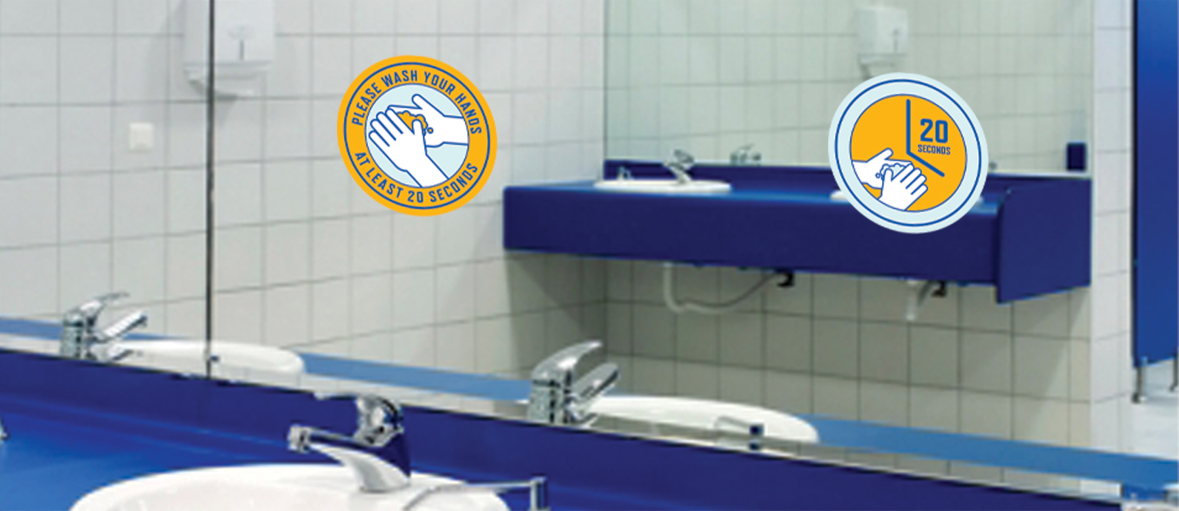 Removable Wall Clings (Maintain 6' Distance)