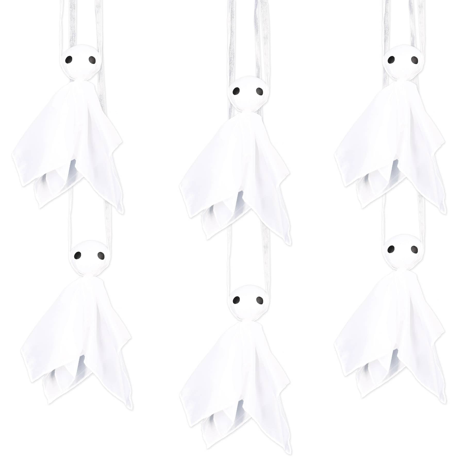 White Fabric Hanging Ghosts