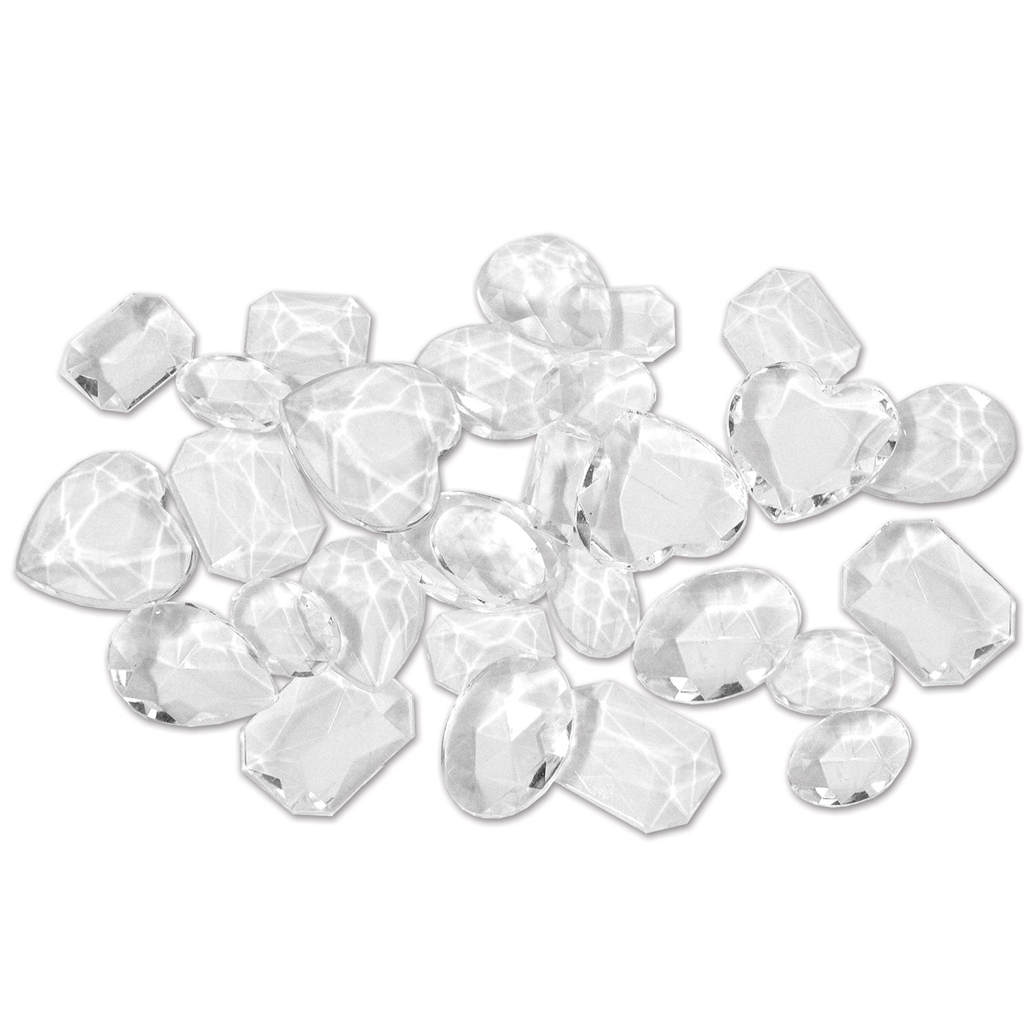 Plastic Diamonds Decorations