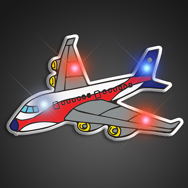 AL - LED Airplane Blinky Pins (Pack of 12) #PA10465