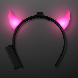 LED Hot Pink Devil Horns