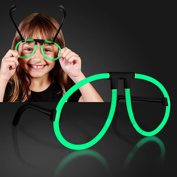 Bright Green Glow Neon Glasses