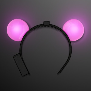 LED Pink Light Up Mouse Ears