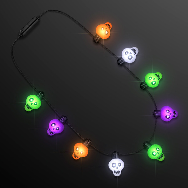 LED Zombie Skulls Jumbo String Lights Necklace