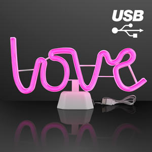 Pink Neon LED Love Sign