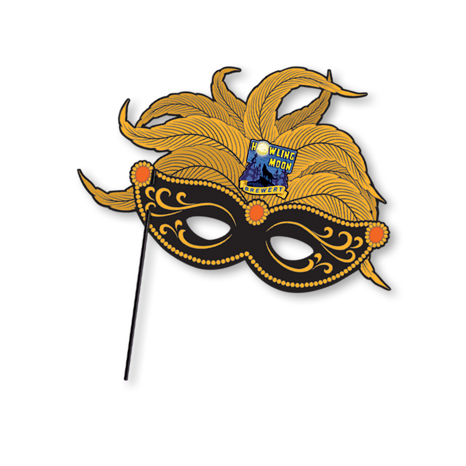 Customize Your Mardi Gras Stick Masks